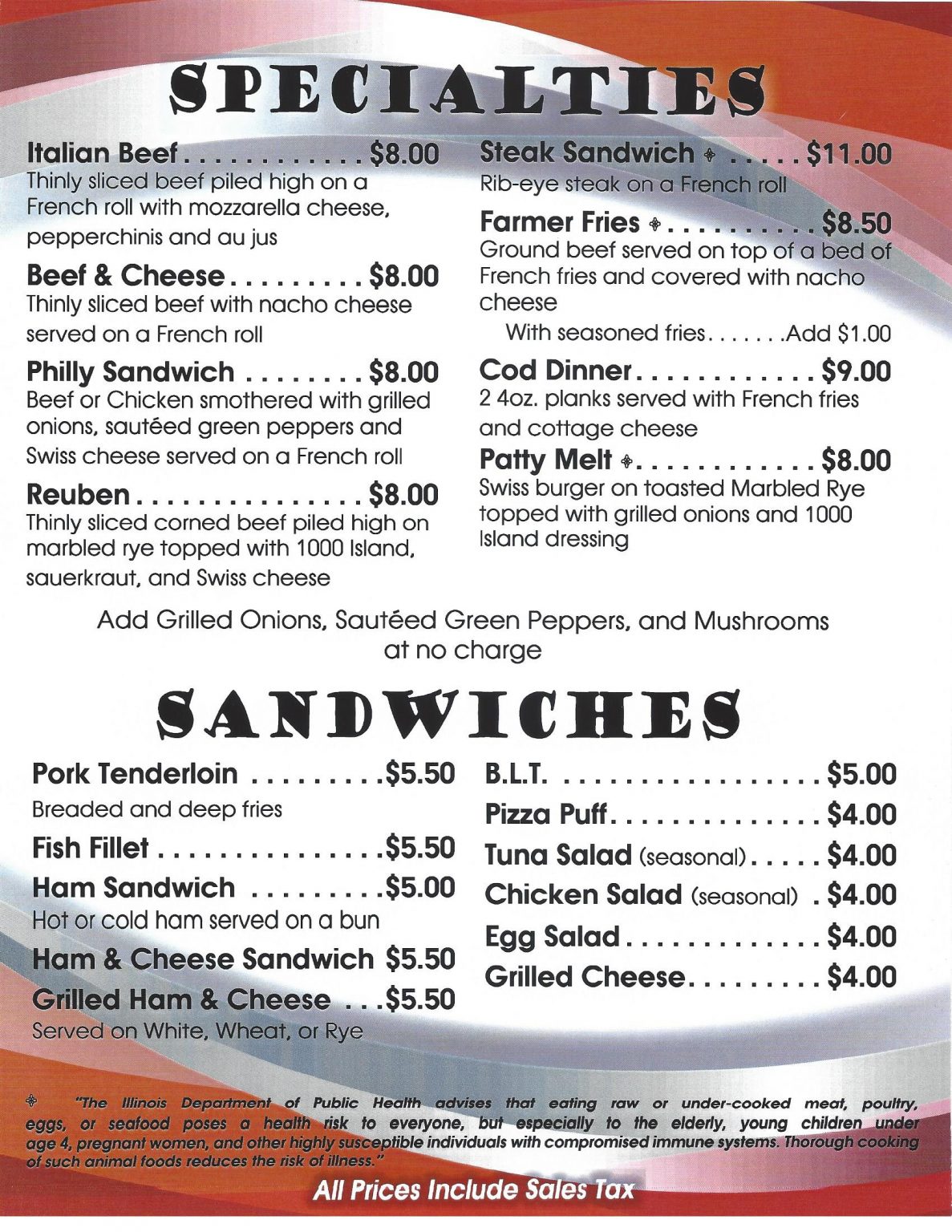 Menu - Corner Tap BarCorner Tap Bar